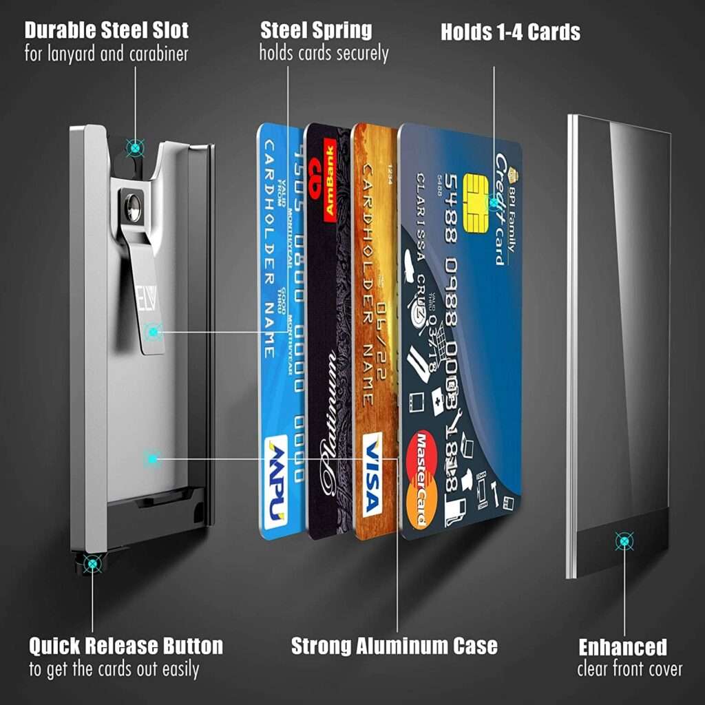 BUY ELV DIRECT Badge Holder,Card Holder Quick Release Button Wallet