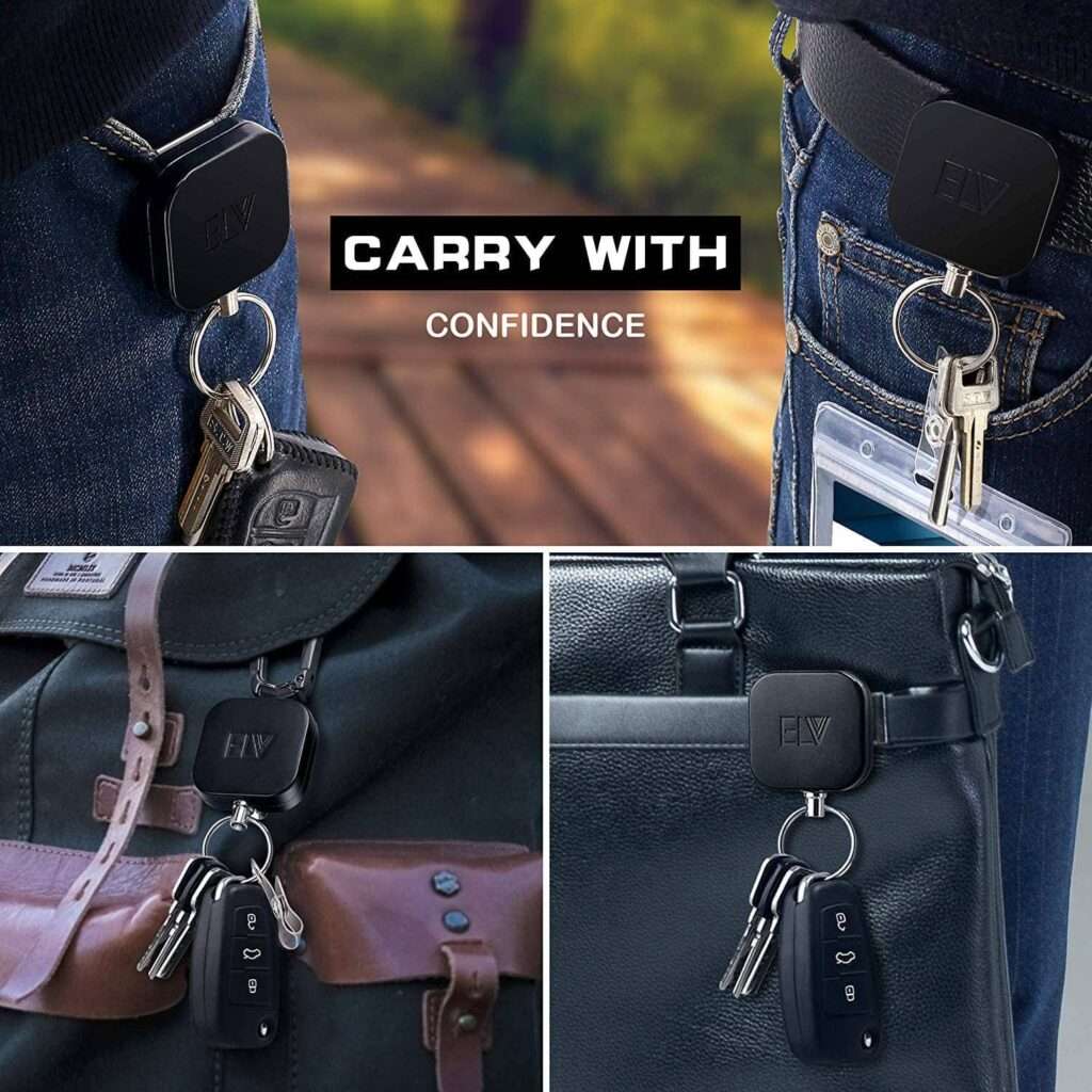 BUY ELV DIRECT Self Retractable ID Badge Key Holder Reel, Keychain