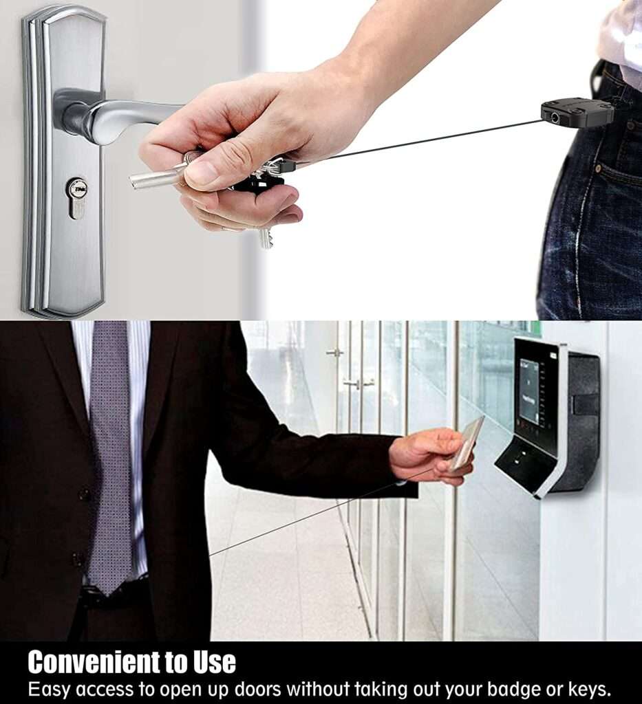 BUY ELV DIRECT Self Retractable ID Badge Key Holder Reel, Heavy Duty